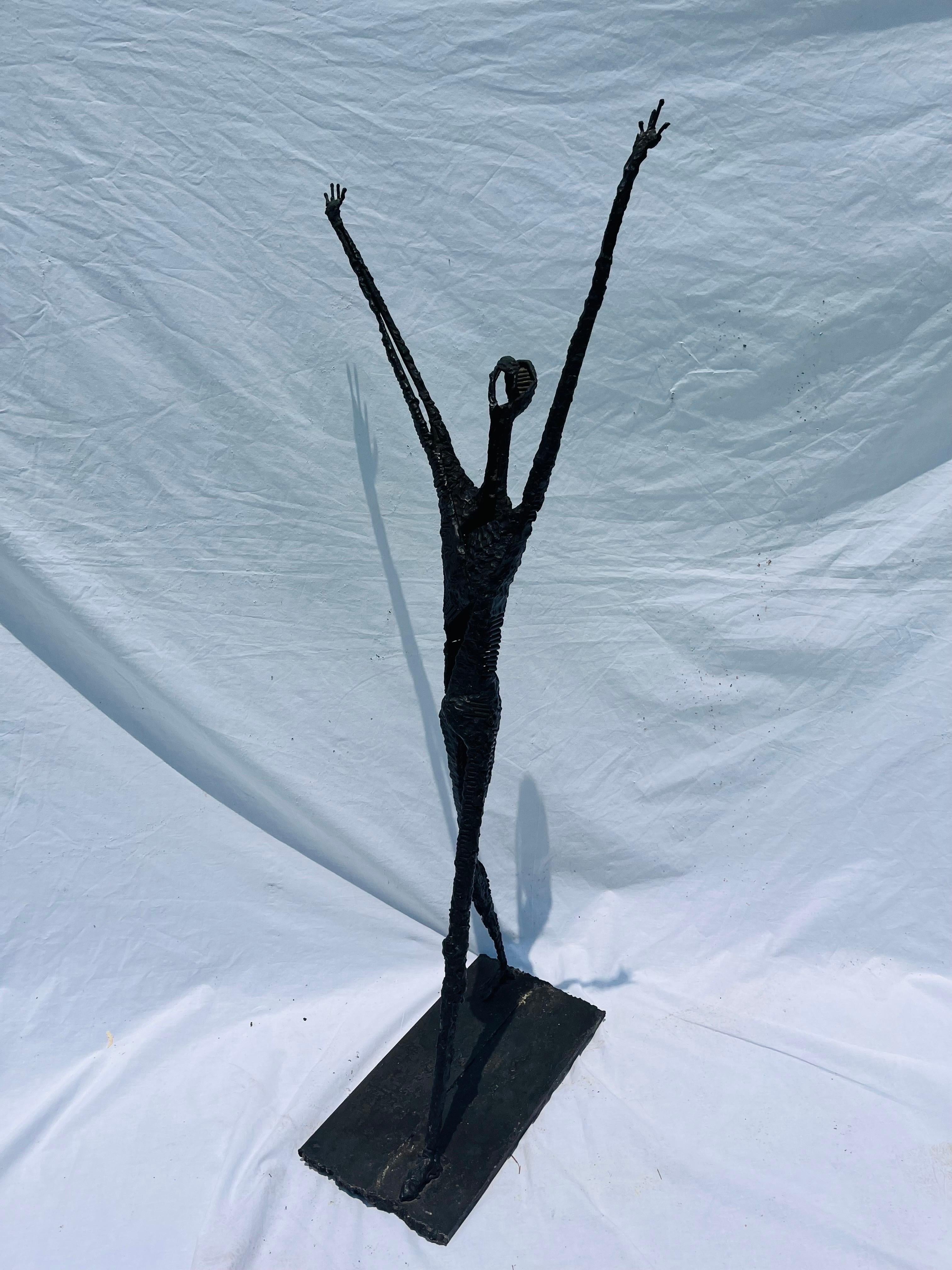 Monumental Abstract Figurative Walking Man Sculpture in the Style of ...