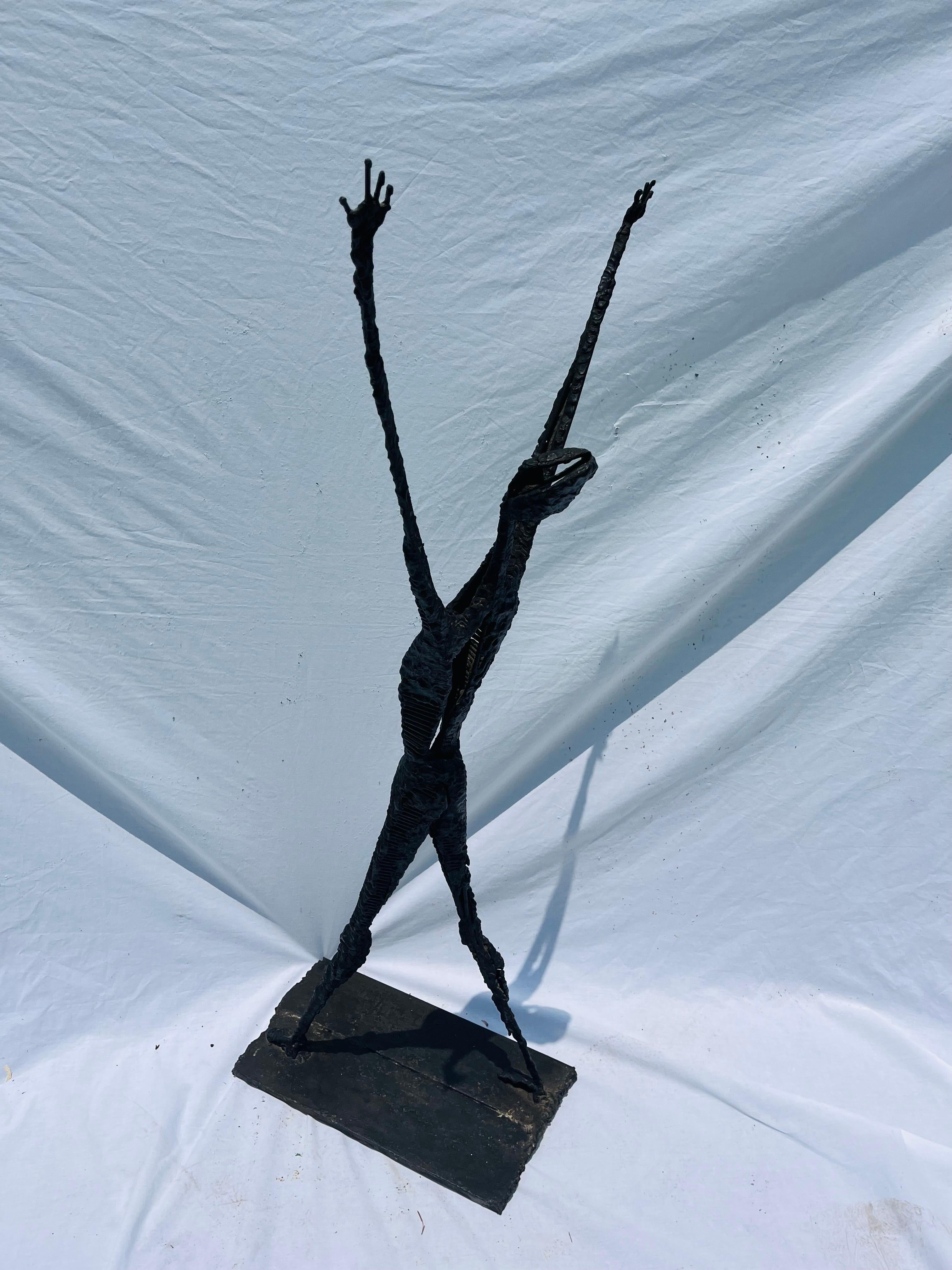 Monumental Abstract Figurative Walking Man Sculpture in the Style of ...