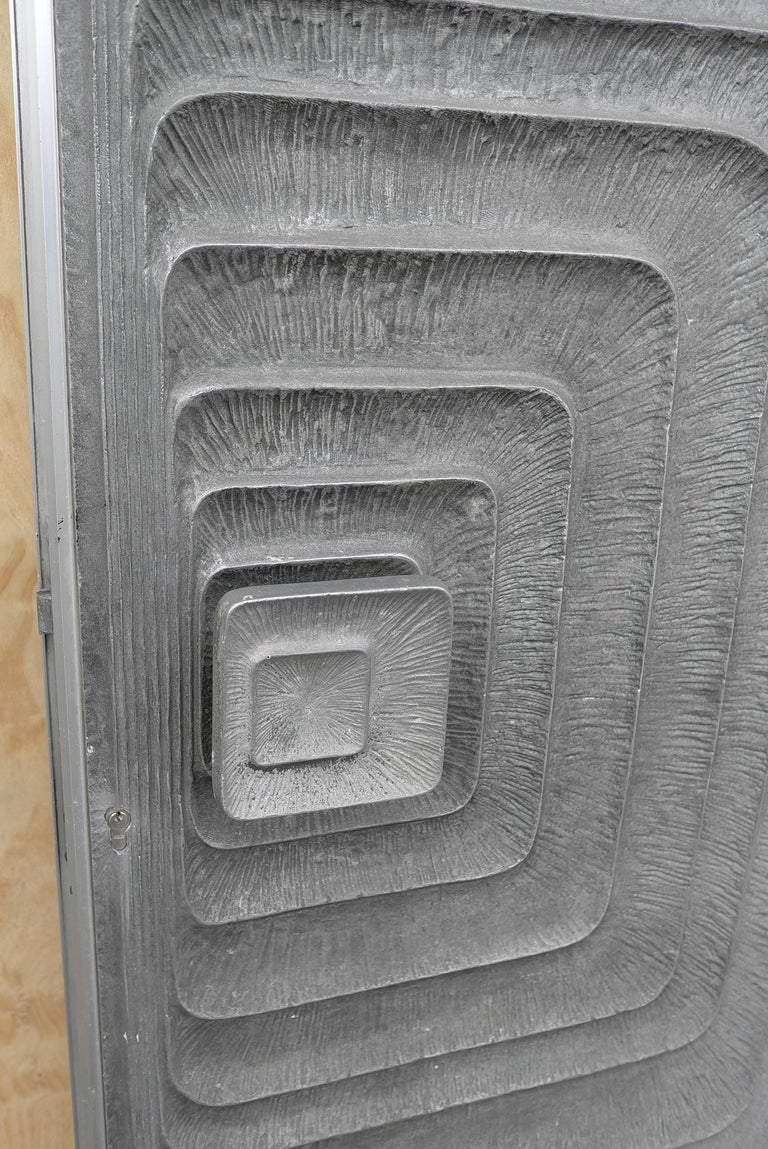 Monumental Abstract Front Door Sculpture in Aluminium, Belgium, 1960's ...