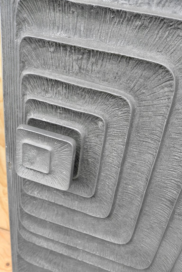 Monumental Abstract Front Door Sculpture in Aluminium, Belgium, 1960's ...