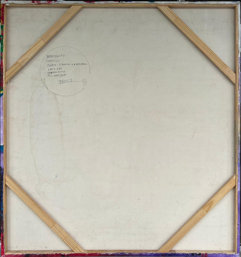 Monumental Abstract Painting by Brazilian Artist Bb Schmitt, Signed Rio ...
