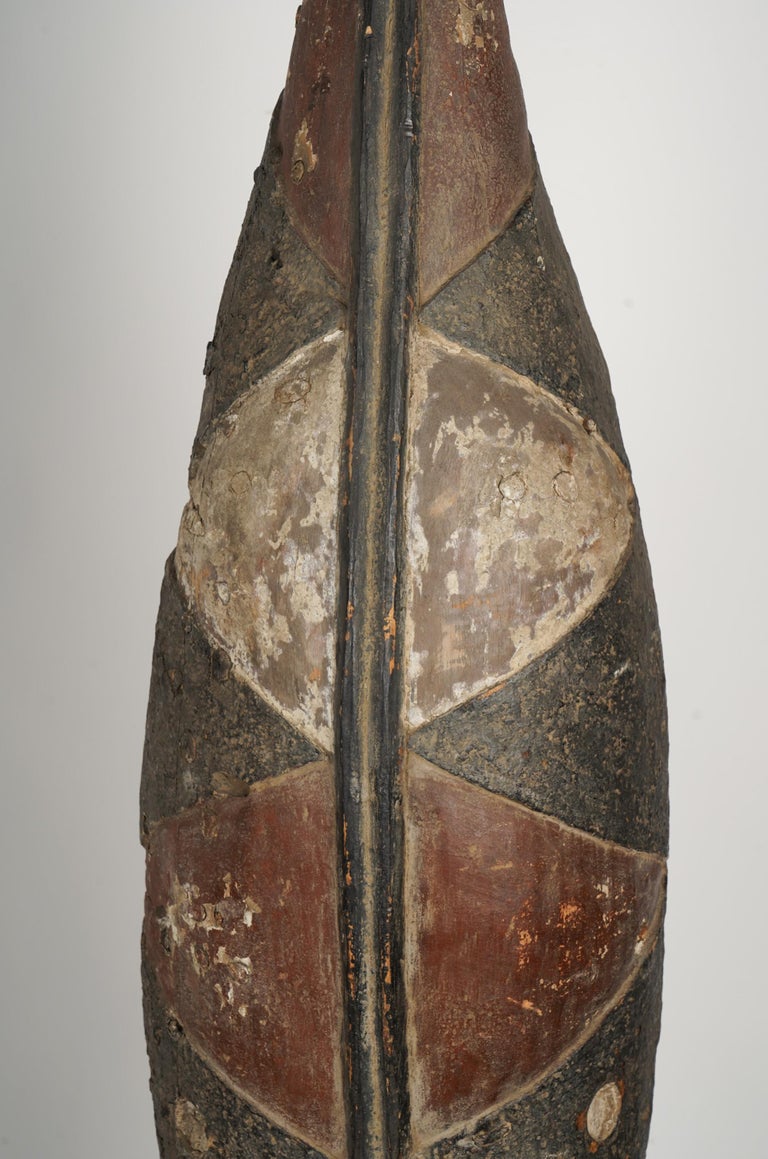 Monumental African Baga Bansonyi Wood Serpent Snake Sculpture on Stand ...
