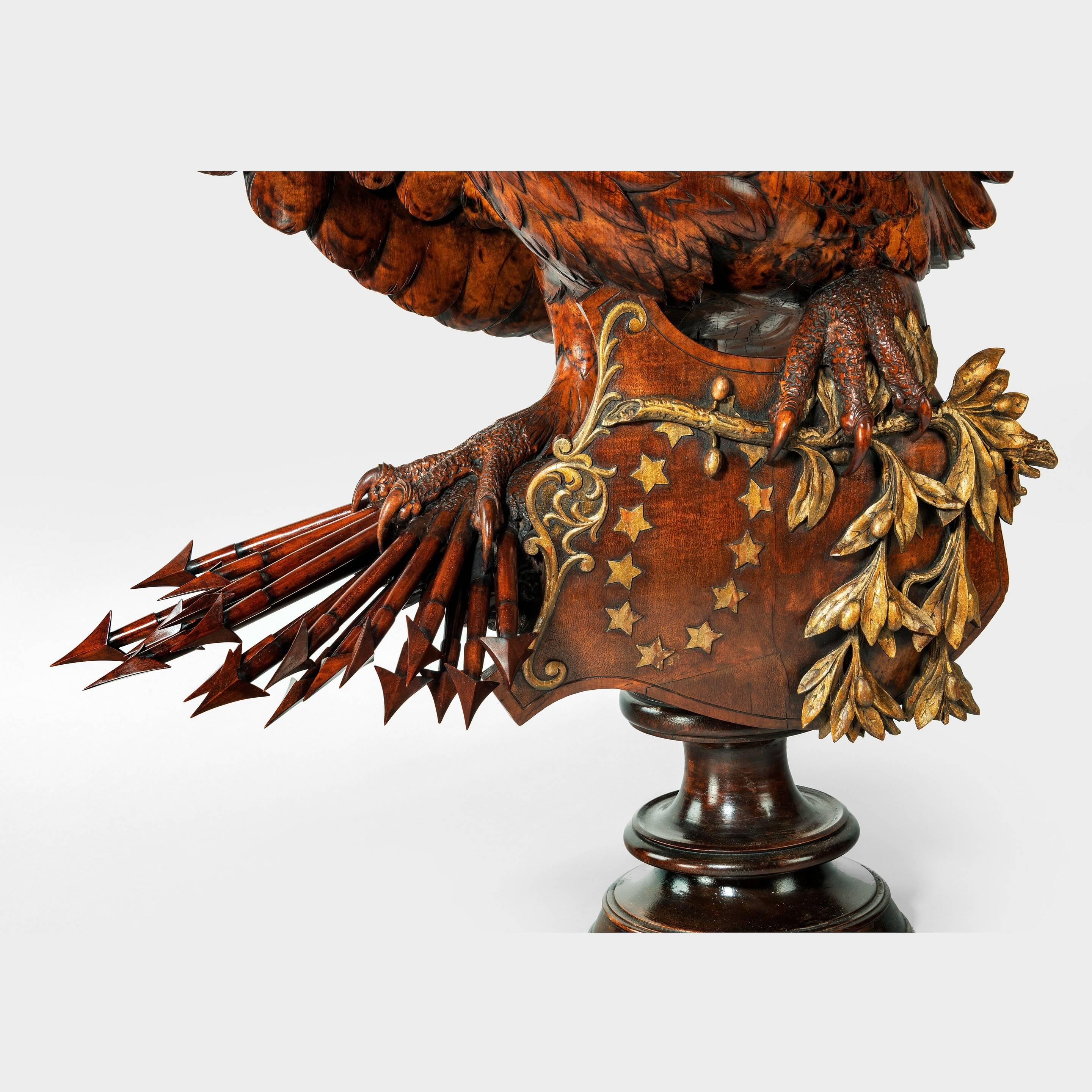 Monumental and Striking ‘Black Forest’ Walnut Carving of an Eagle For ...