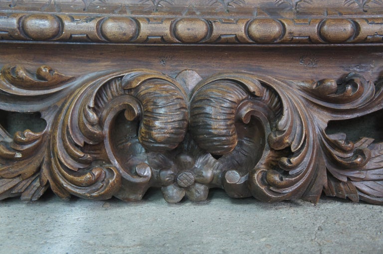 Monumental Antique Italian Baroque High Relief Carved Figural Cherub ...