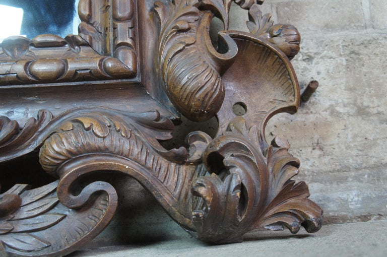 Monumental Antique Italian Baroque High Relief Carved Figural Cherub ...