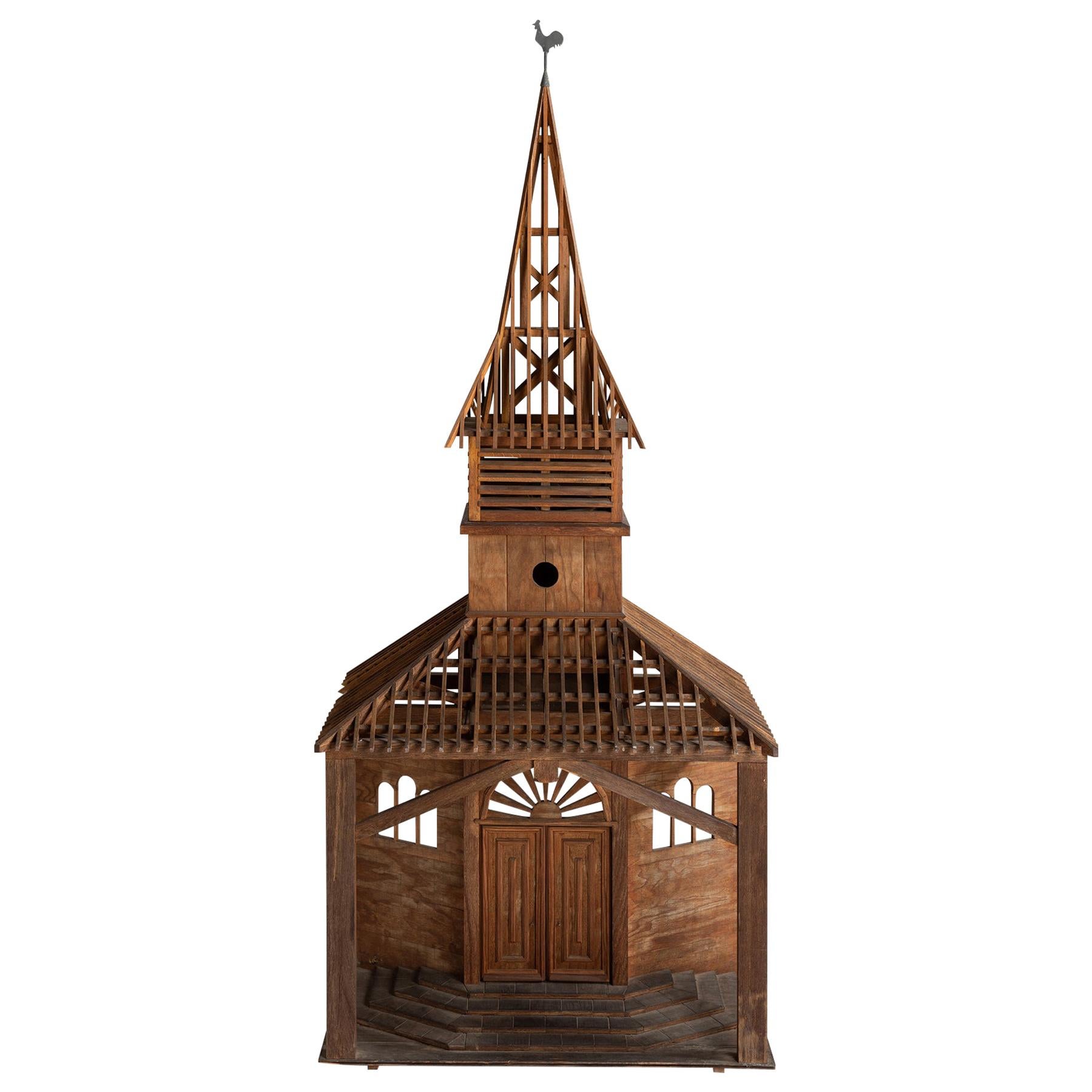 Handcrafted 19th Century Church Model at 1stdibs