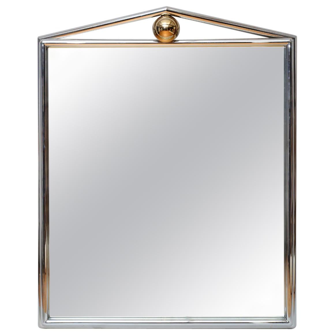 Large Wall Mirror with Architectural Form at 1stdibs