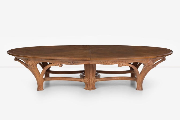Monumental Art Nouveau Dining Table Attributed to Victor Horta from the Firehous For Sale at 1stDibs