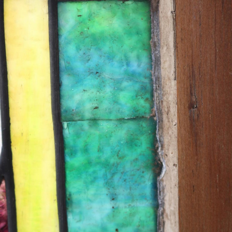 Monumental Arts and Crafts Mosaic Leaded Stained and Slag Glass Window ...