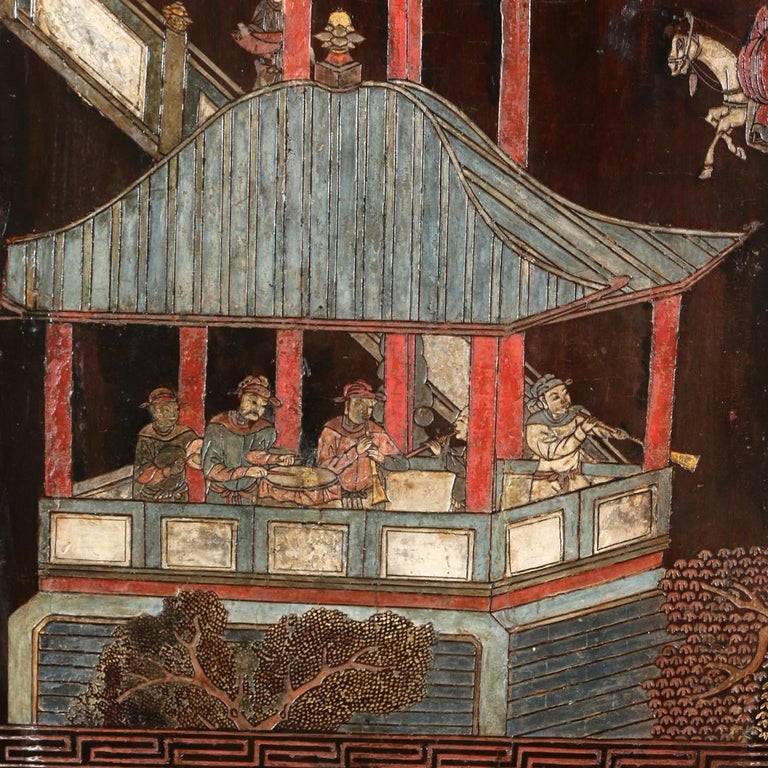 Monumental Asian Coromandel Twelve Panel Screen at 1stDibs
