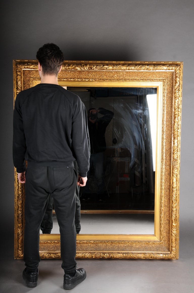 Monumental Baroque Wall Mirror from Around 1880 For Sale at 1stDibs