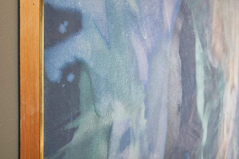 Monumental Blue, Pink and Green Abstract Acrylic Painting on Canvas by ...