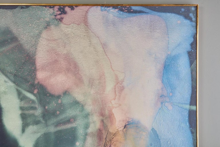 Monumental Blue, Pink and Green Abstract Acrylic Painting on Canvas by ...