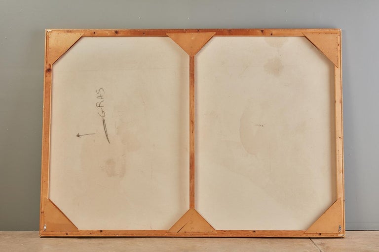 Monumental Blue, Pink and Green Abstract Acrylic Painting on Canvas by ...