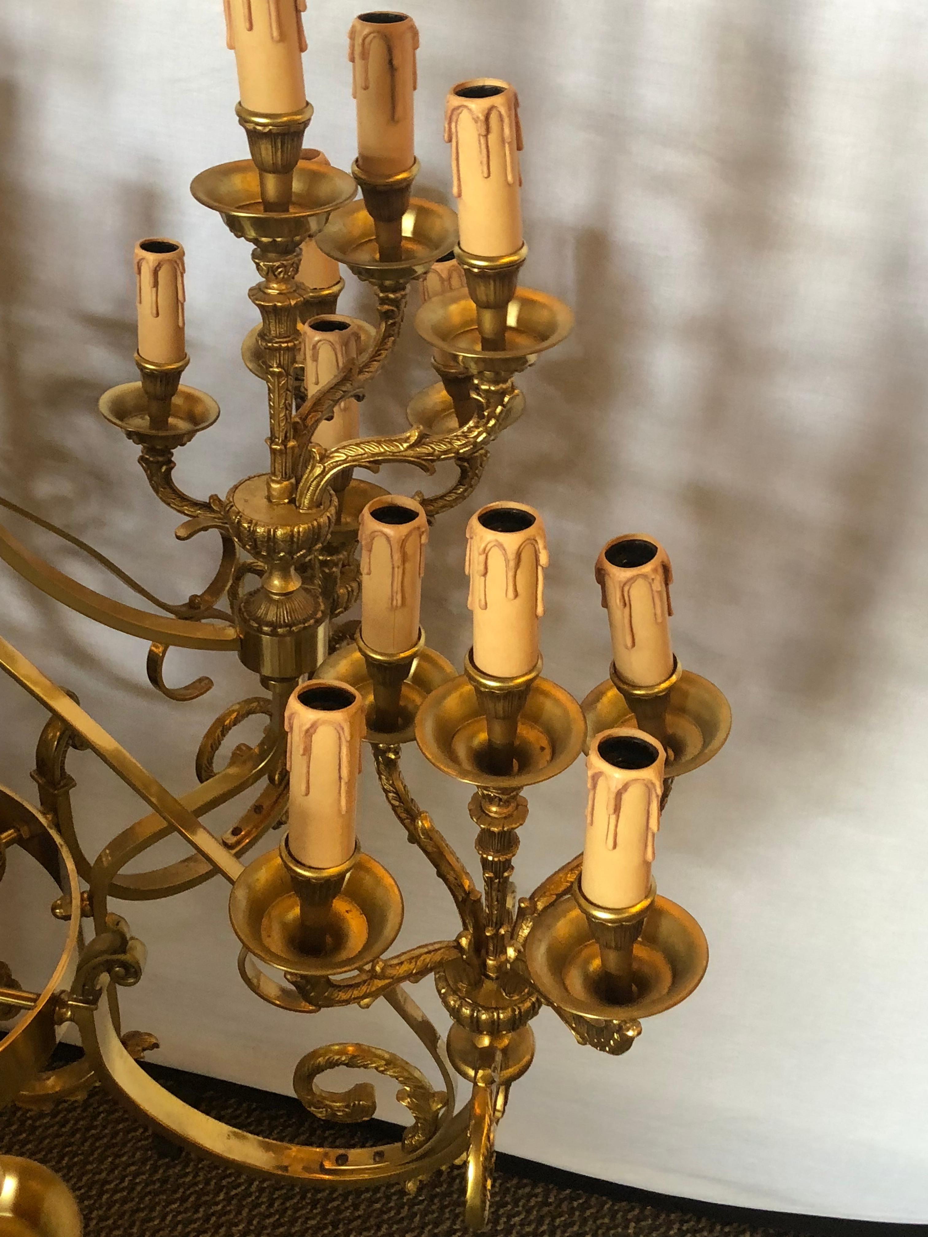 Monumental Bronze Thirty-Nine-Light Baroque Chandelier For Sale at ...