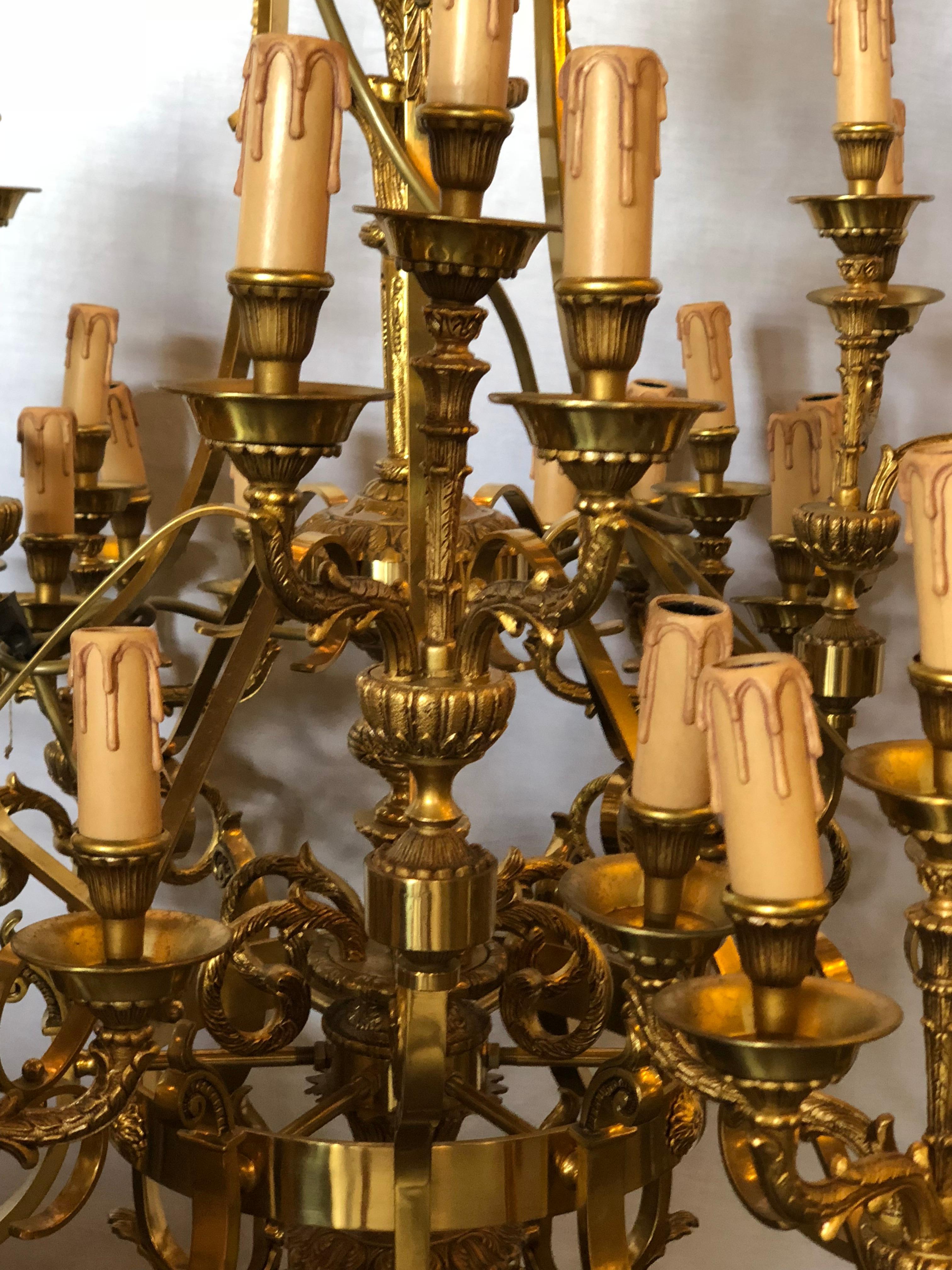 Monumental Bronze Thirty-Nine-Light Baroque Chandelier For Sale at ...