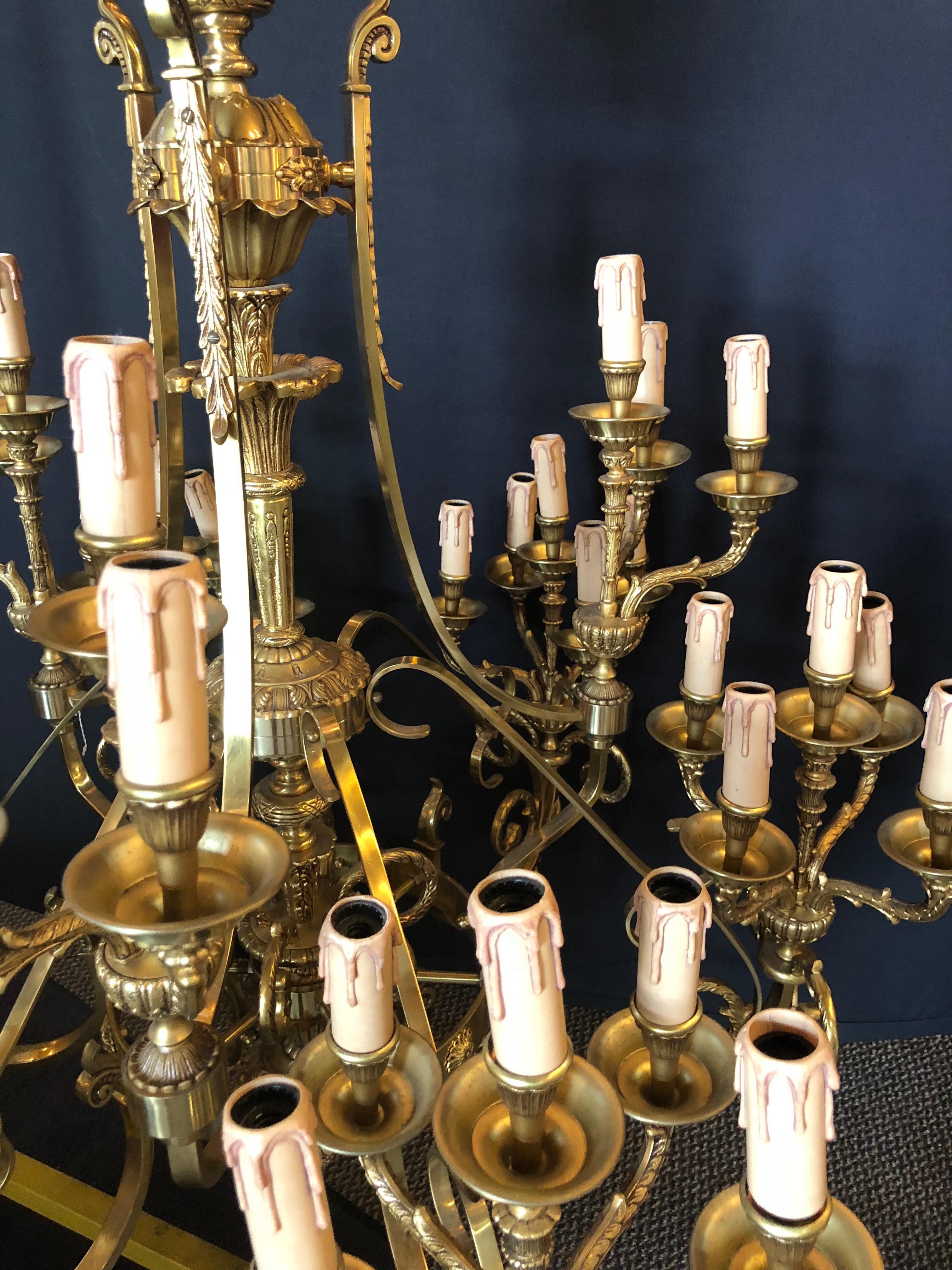 Monumental Bronze Thirty-Nine-Light Baroque Chandelier For Sale at ...