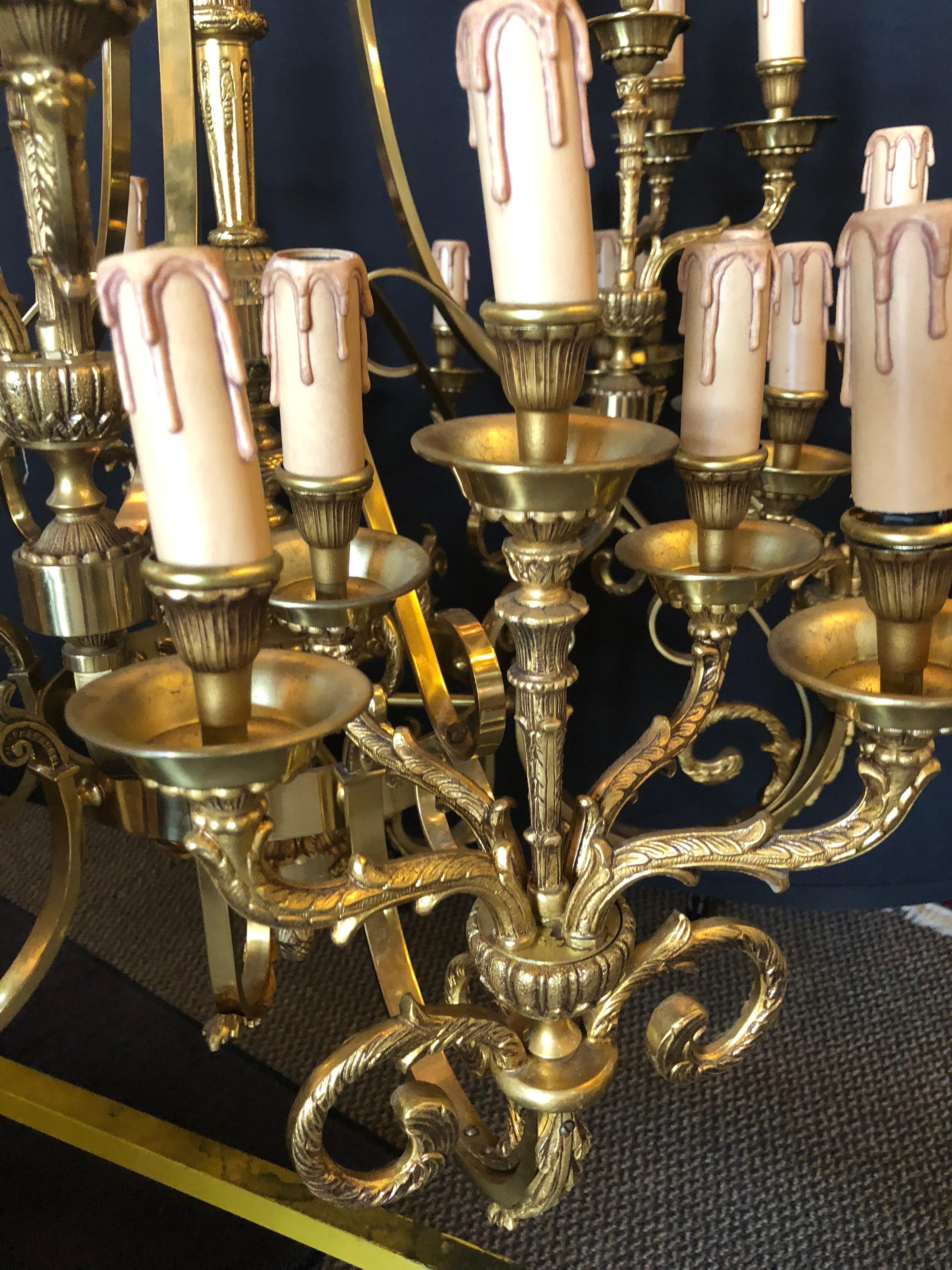 Monumental Bronze Thirty-Nine-Light Baroque Chandelier For Sale at ...