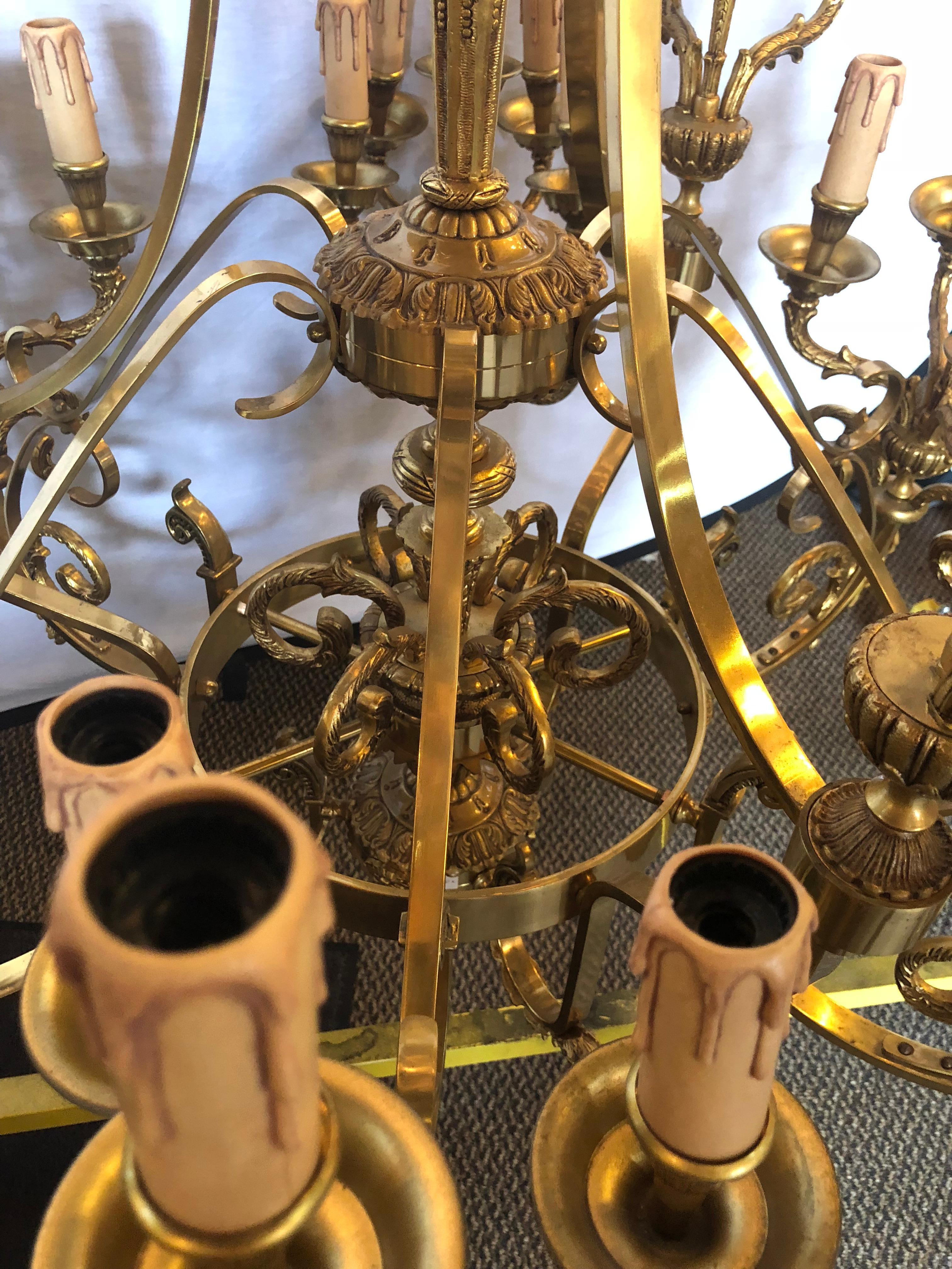 Monumental Bronze Thirty-Nine-Light Baroque Chandelier For Sale at ...