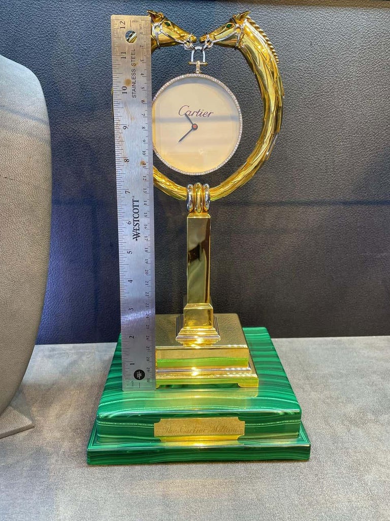 Monumental Cartier Gold Horse Trophy Clock, "The Cartier Million" For ...