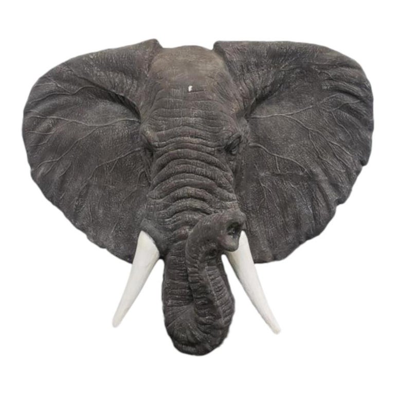 Monumental Cement Coated Fibreglass Elephant Head Water Fountain For ...