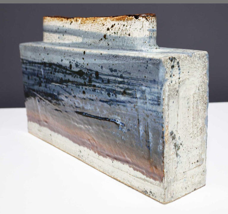 Monumental Ceramic Rectangular Vase by Albert Green For Sale at 1stDibs