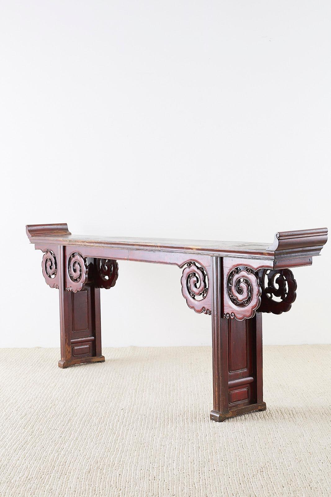 Monumental Chinese Qing Dynasty Altar Table or Console For Sale at 1stDibs