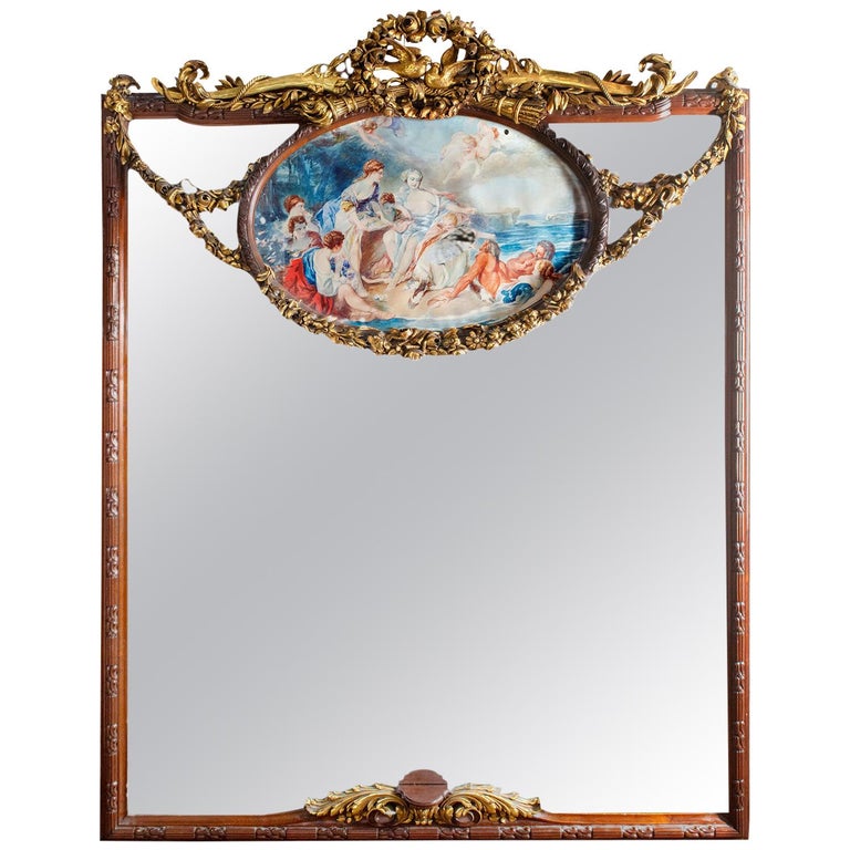 Monumental miroir mural classique, 260 cm de haut En vente sur 1stDibs