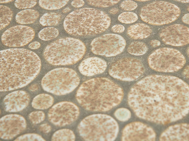 Monumental Coin Tile Dining Table For Sale at 1stDibs