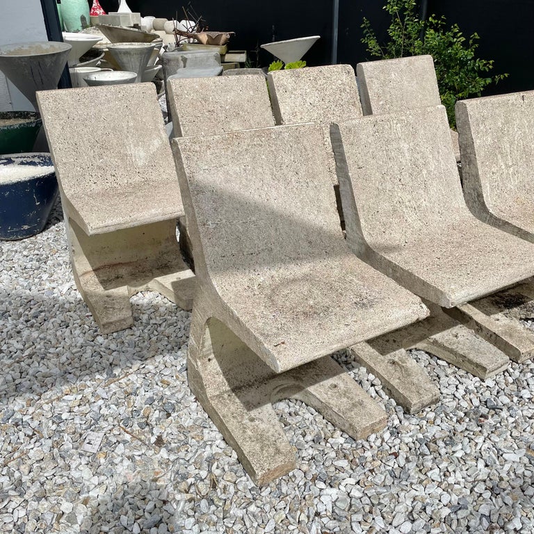 Monumental Concrete Sculptural Chairs, 1970s, France For Sale at 1stDibs