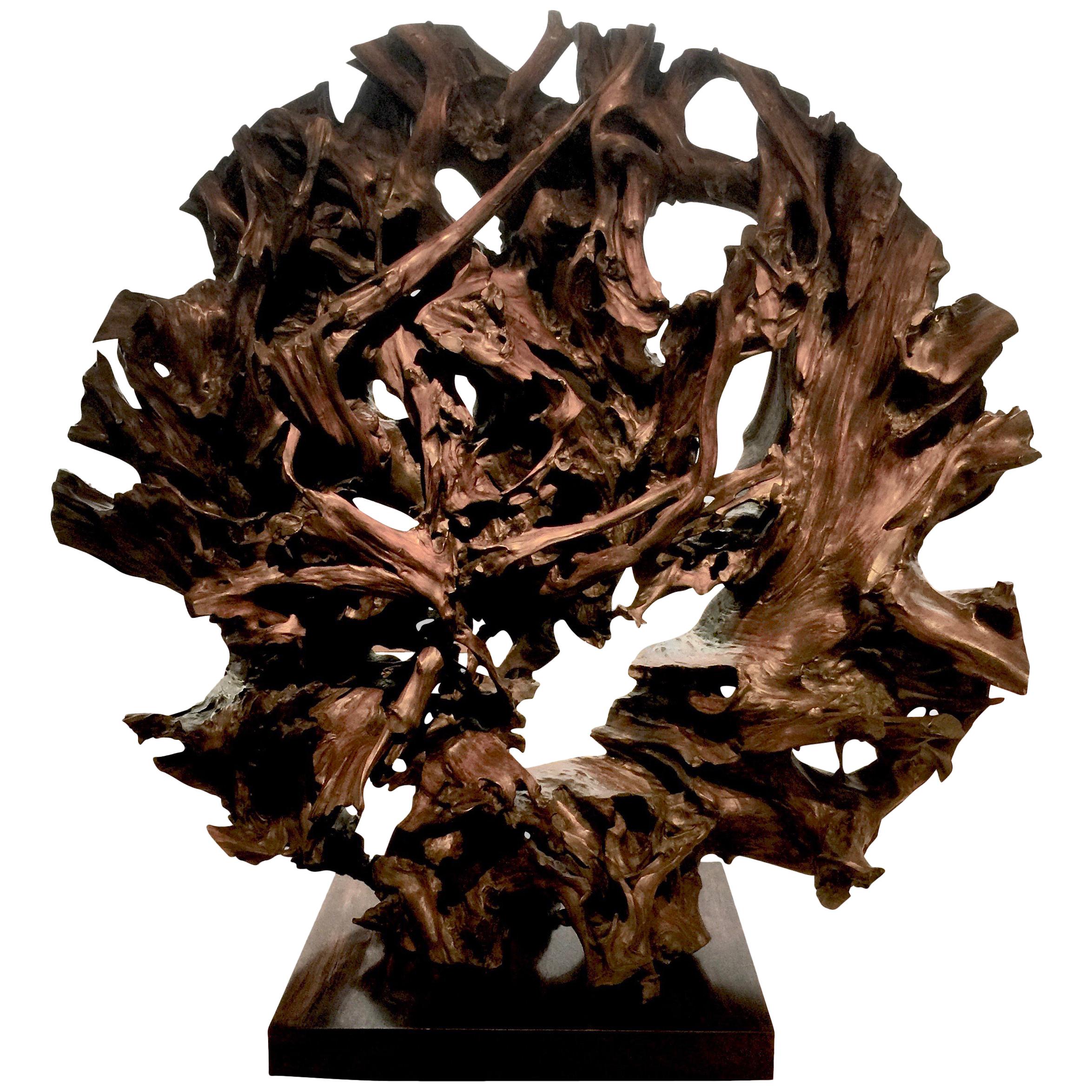 Monumental Contemporary Mahogany Root Sculpture by Jerome Abel Seguin ...