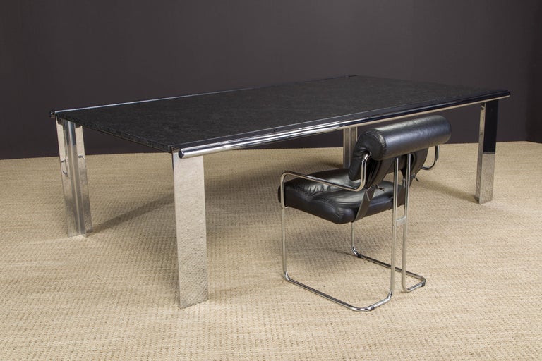 Monumental Custom Granite and Steel Dining Table by Anthony Lumsden ...