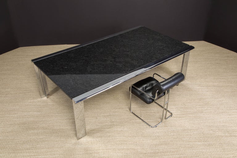 Monumental Custom Granite and Steel Dining Table by Anthony Lumsden ...