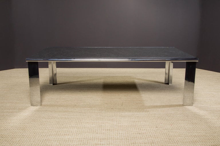 Monumental Custom Granite and Steel Dining Table by Anthony Lumsden ...