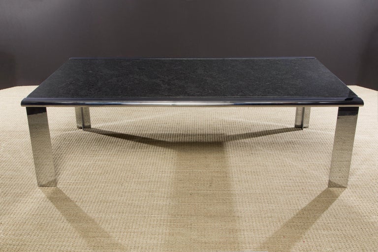Monumental Custom Granite and Steel Dining Table by Anthony Lumsden ...