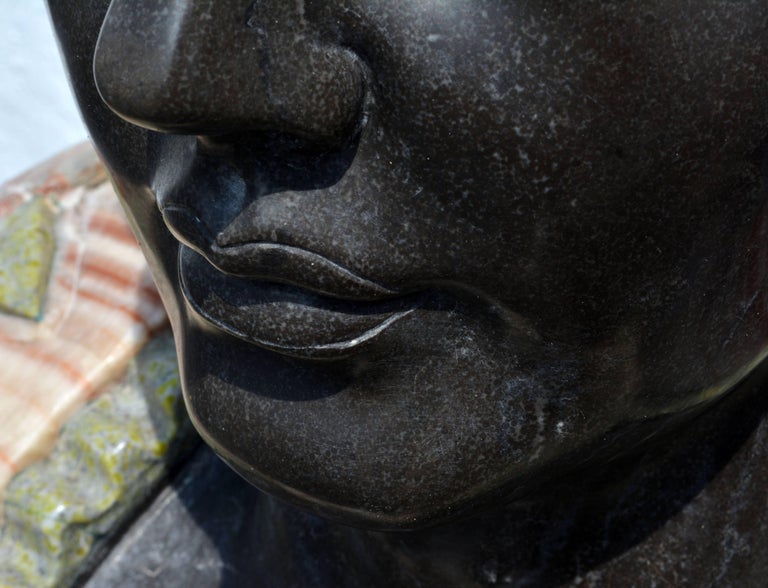 Monumental Decorative Marble Bust of Oriental Dignitary Wearing Turban ...