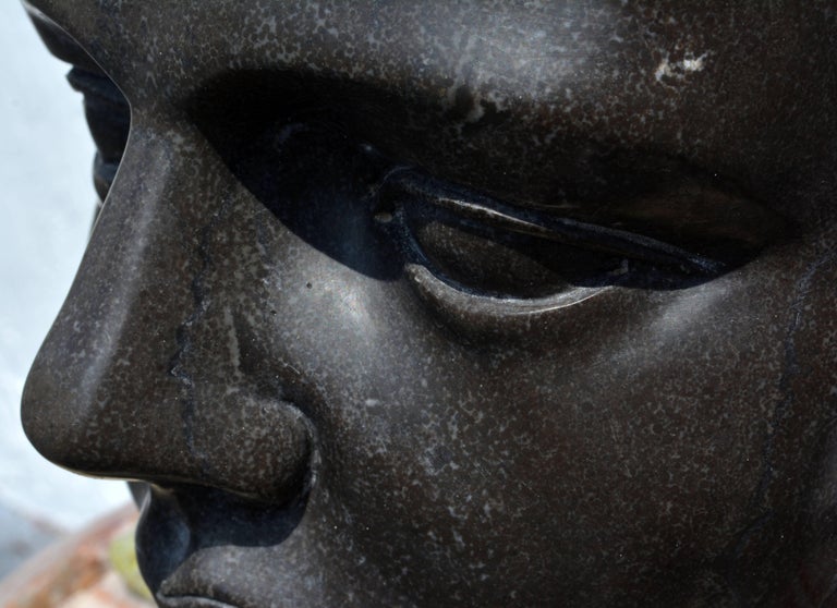 Monumental Decorative Marble Bust of Oriental Dignitary Wearing Turban ...