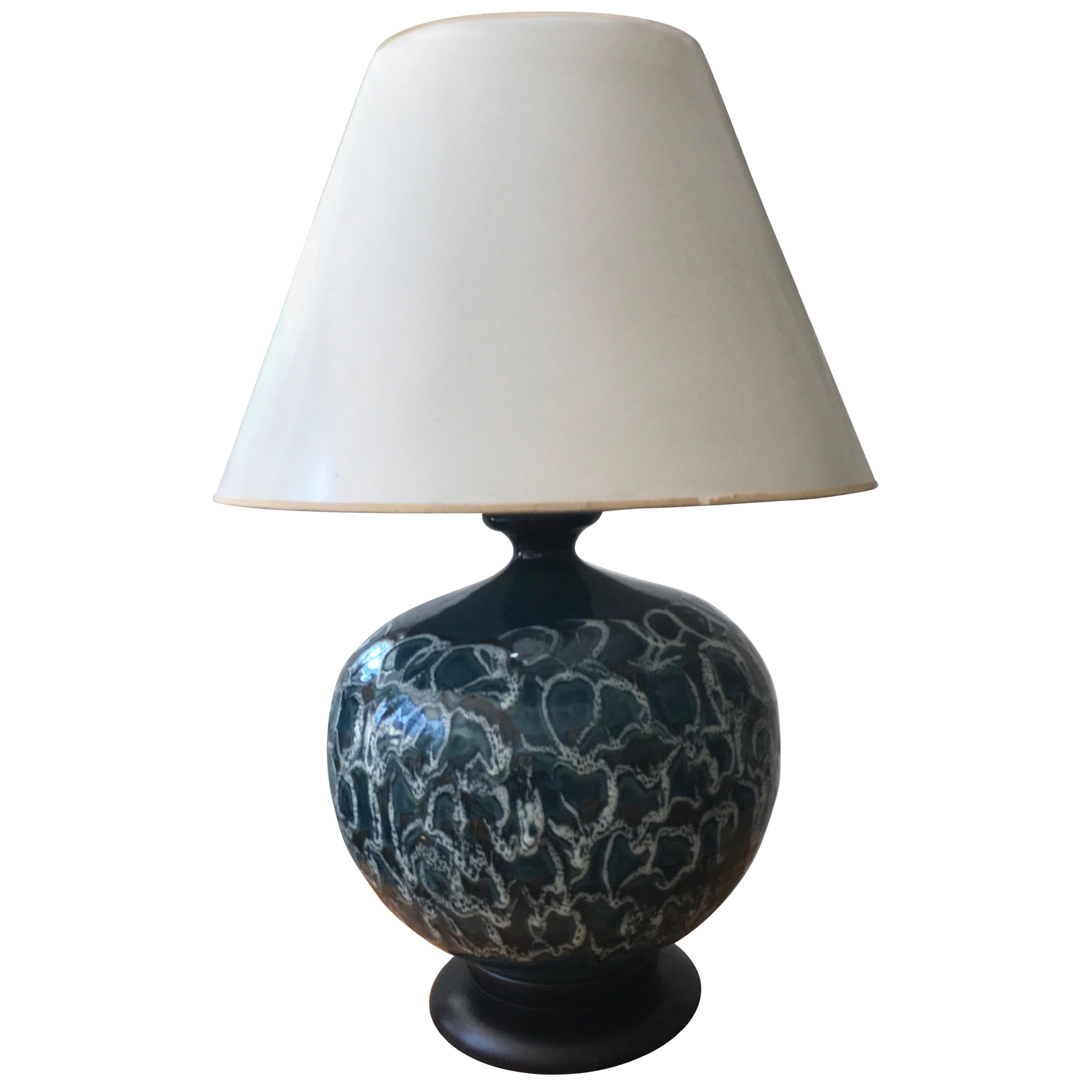 Monumental Drip Glaze Ceramic Gourd Shaped Lamp at 1stDibs