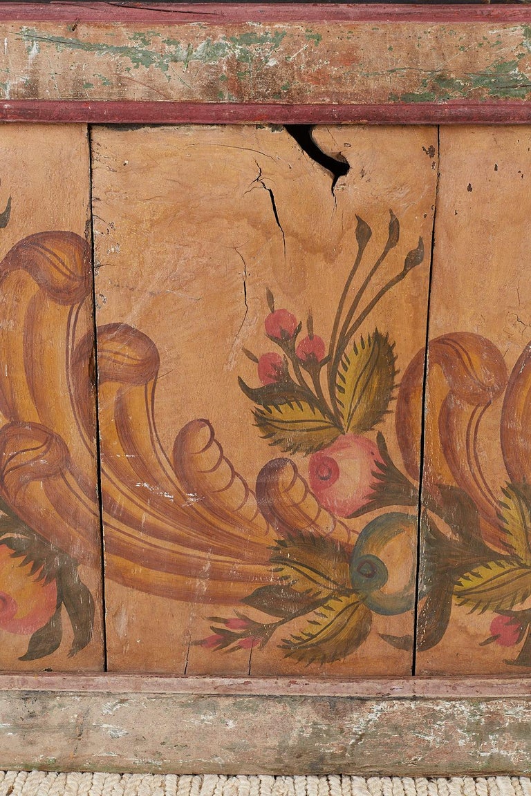 Monumental Dutch Colonial Folk Art Painted Panel at 1stDibs