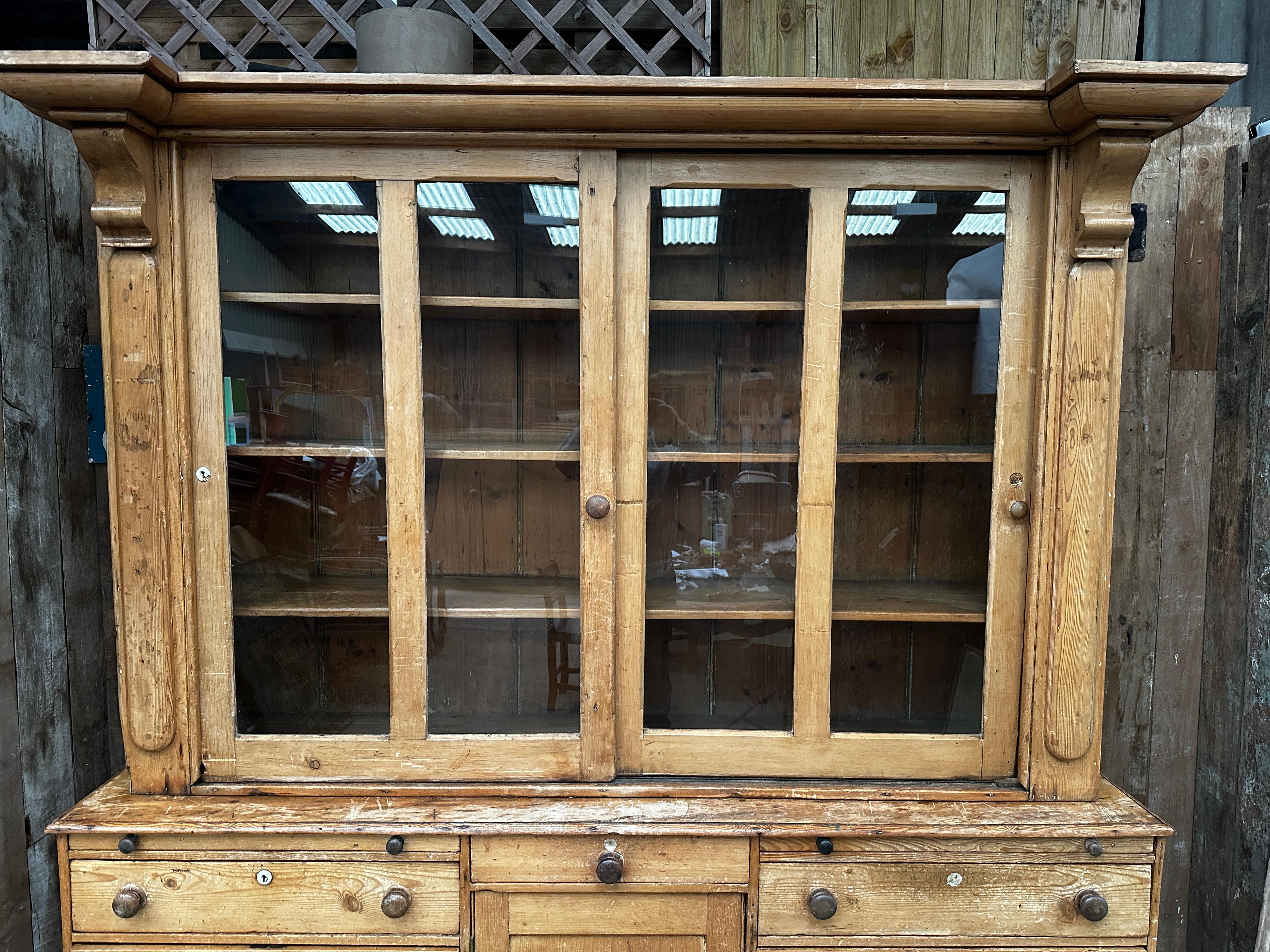 Monumental Early Victorian Pine Estate Housekeeper’s Cupboard, circa ...