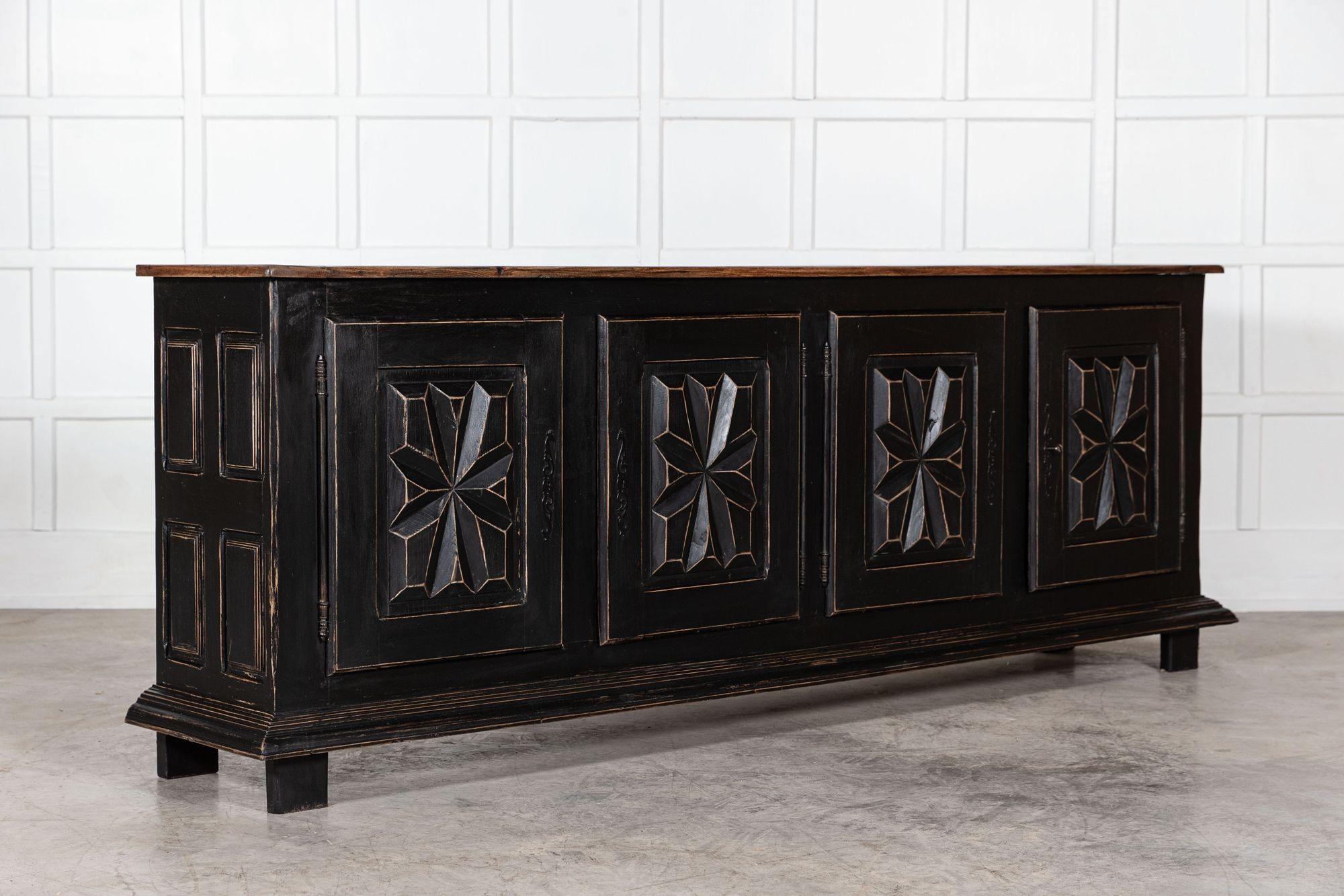 Monumental Ebonised French Oak Enfilade Buffet at 1stDibs