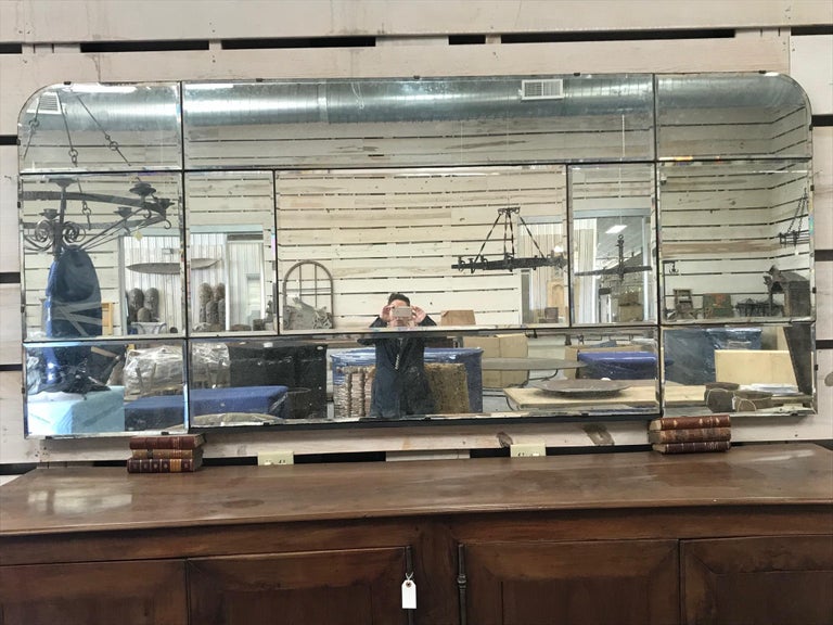 Monumental French Art Deco Basserie Mirror at 1stDibs