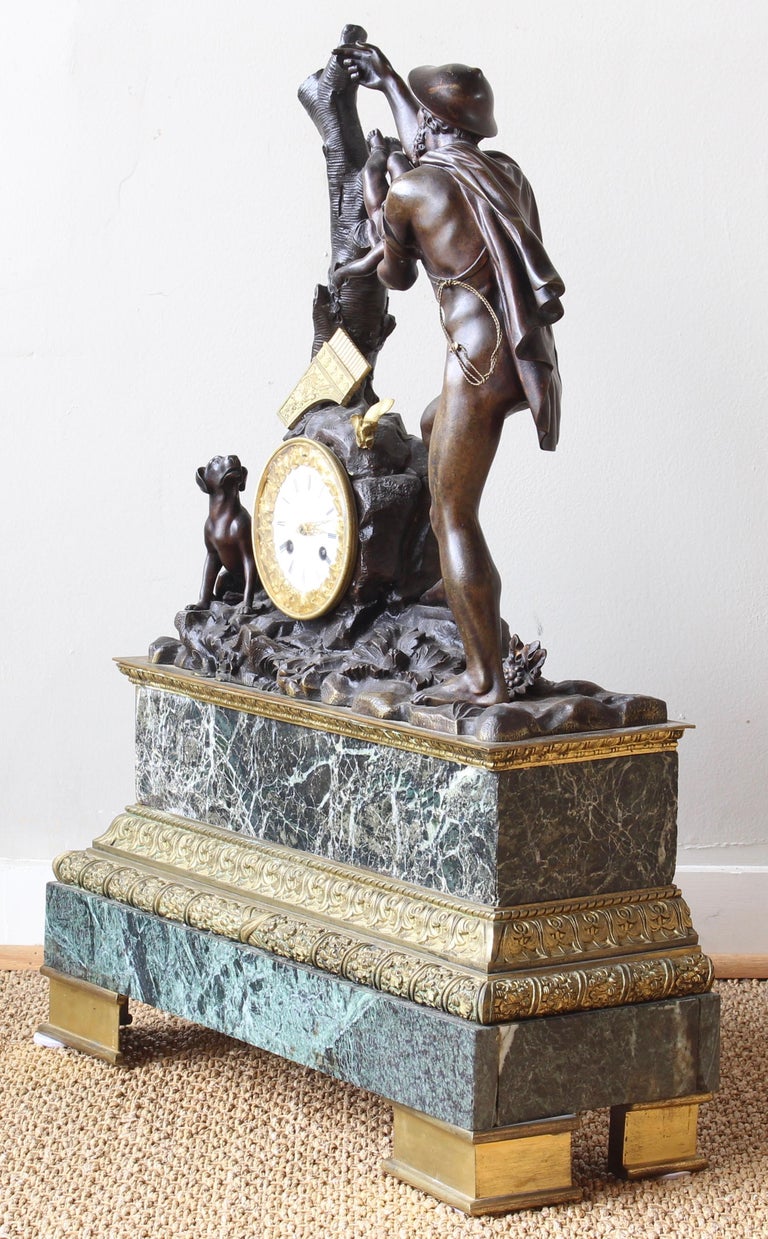 Monumental French Bronze Figural Clock at 1stDibs