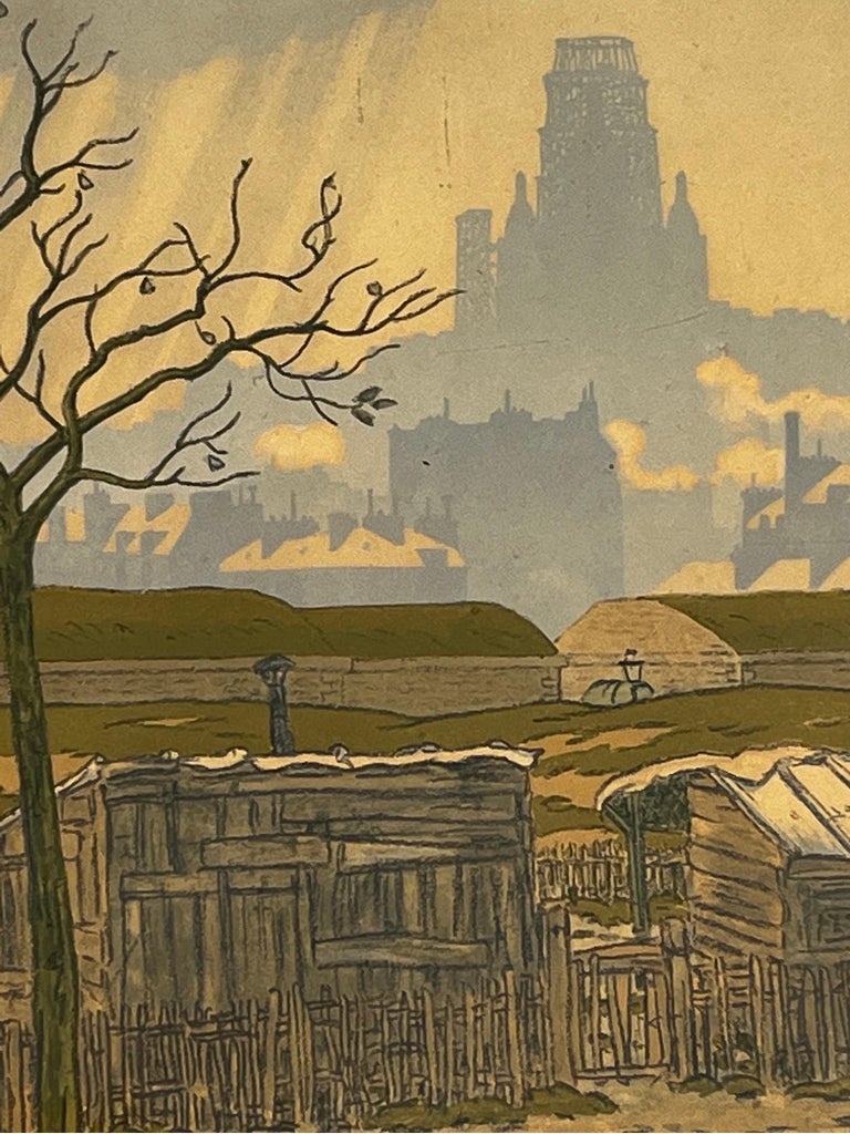 Monumental French Color Print by Henri Riviere Late 19th or Early 20th ...