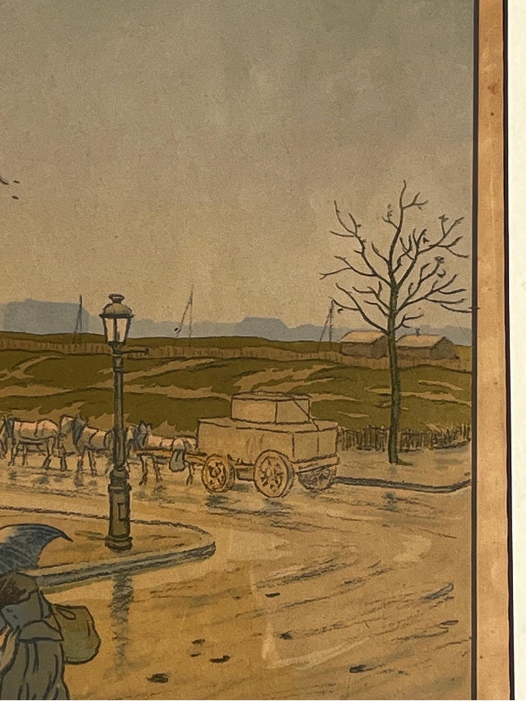 Monumental French Color Print by Henri Riviere Late 19th or Early 20th ...