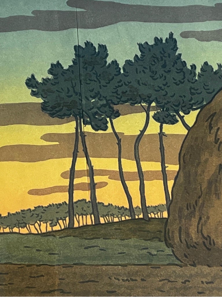 Monumental French Color Print by Henri Riviere Late 19th or Early 20th ...