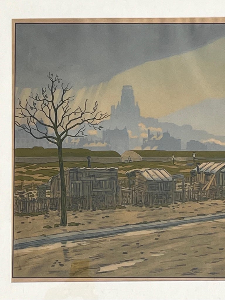 Monumental French Color Print by Henri Riviere Late 19th or Early 20th ...