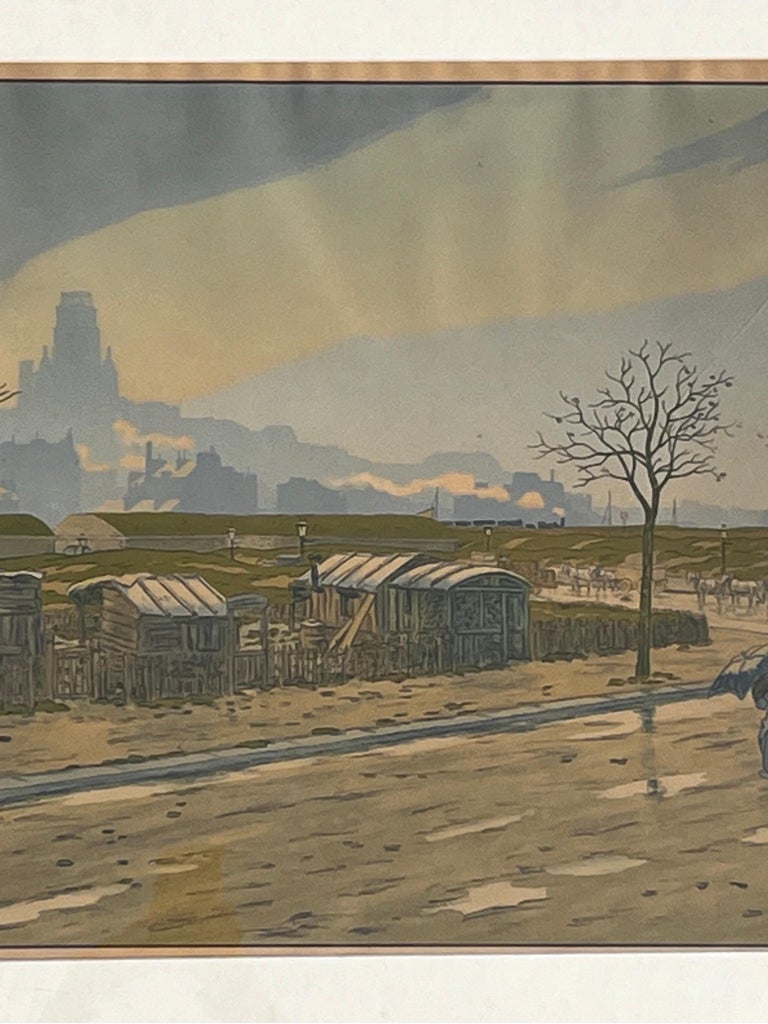 Monumental French Color Print by Henri Riviere Late 19th or Early 20th ...