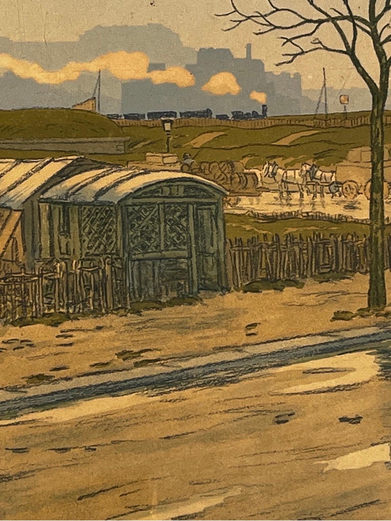 Monumental French Color Print by Henri Riviere Late 19th or Early 20th ...