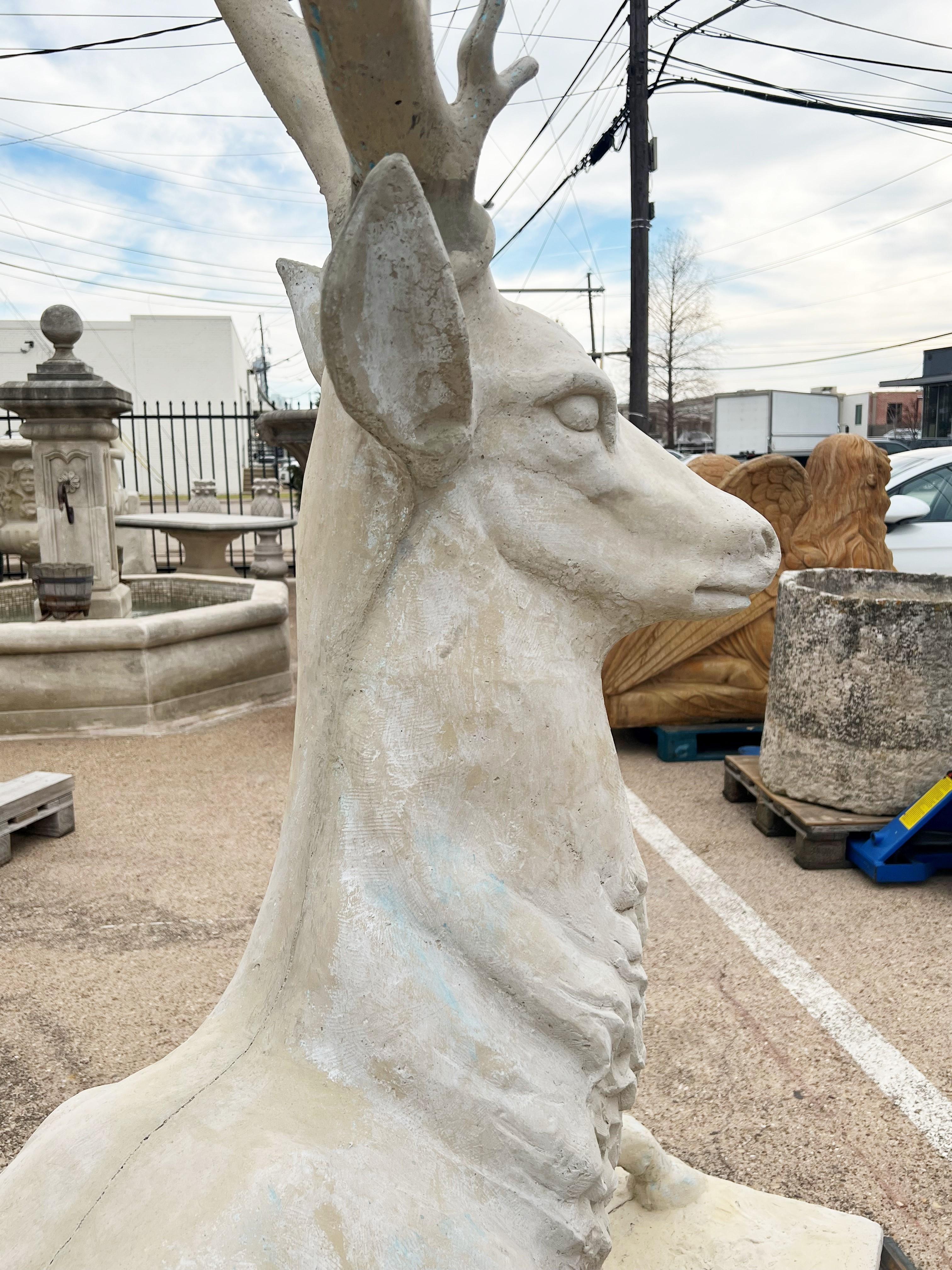 Monumental French Recumbent Garden Stag in Cast Stone at 1stDibs ...
